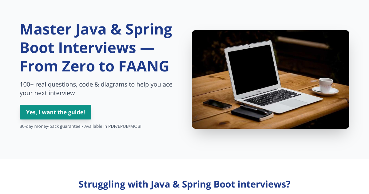 A sleek, responsive landing page for Java & Spring Boot interview guide - CodeRocket