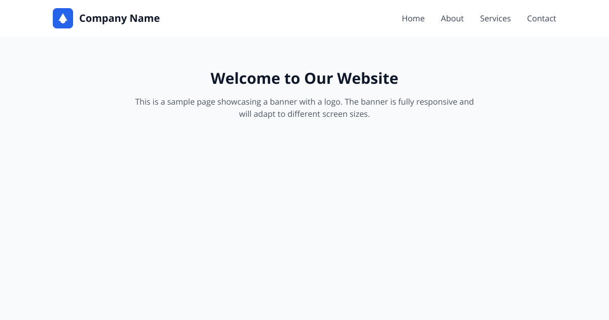 Banner with logo component - CodeRocket