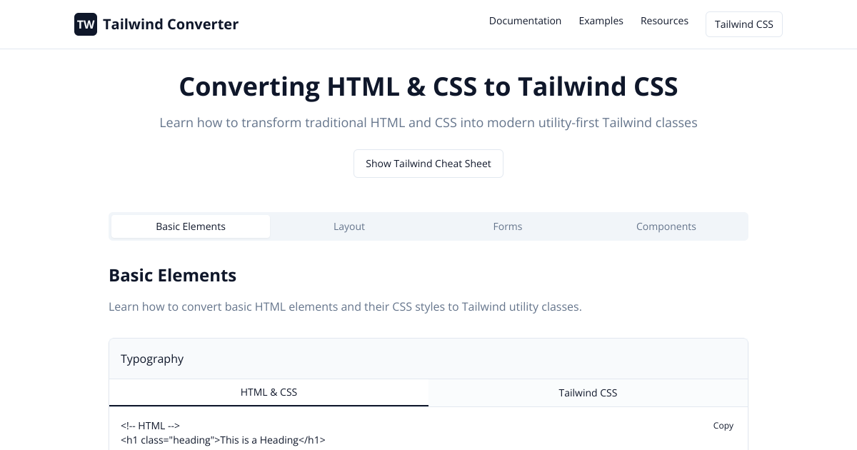 HTML and CSS to Tailwind CSS Conversion Guide - CodeRocket