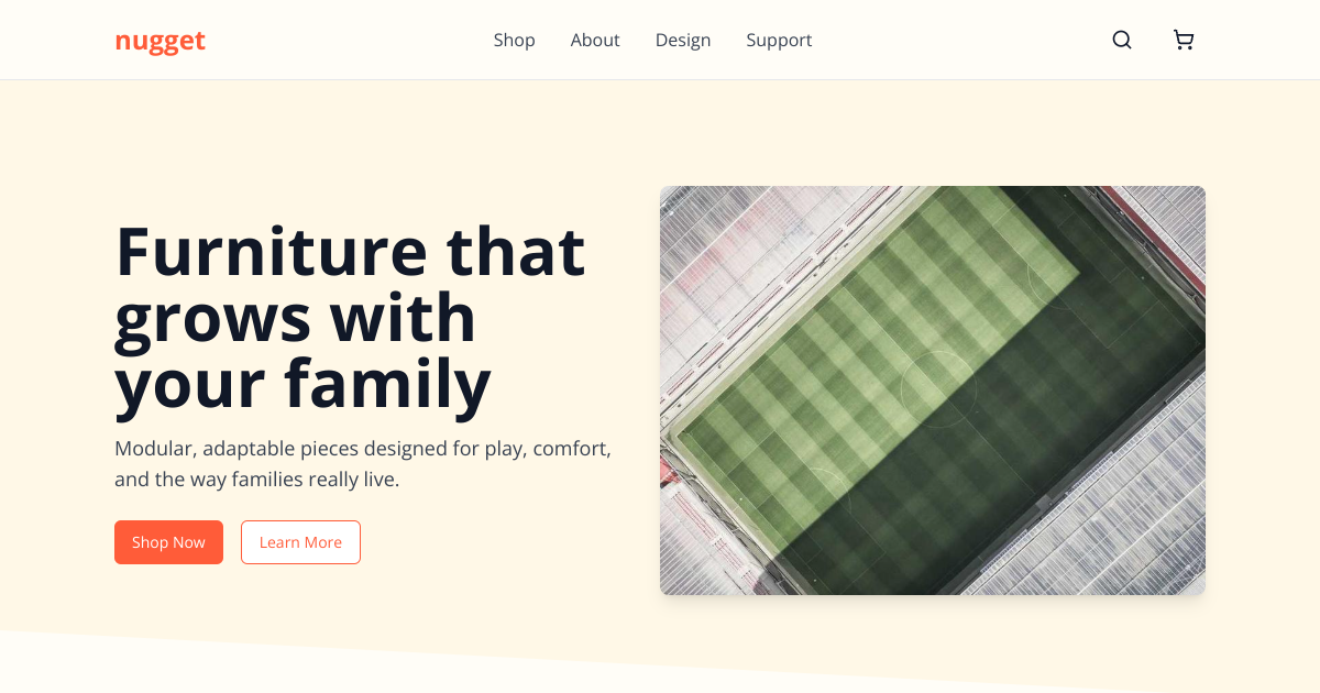 Nugget-inspired furniture e-commerce website - CodeRocket
