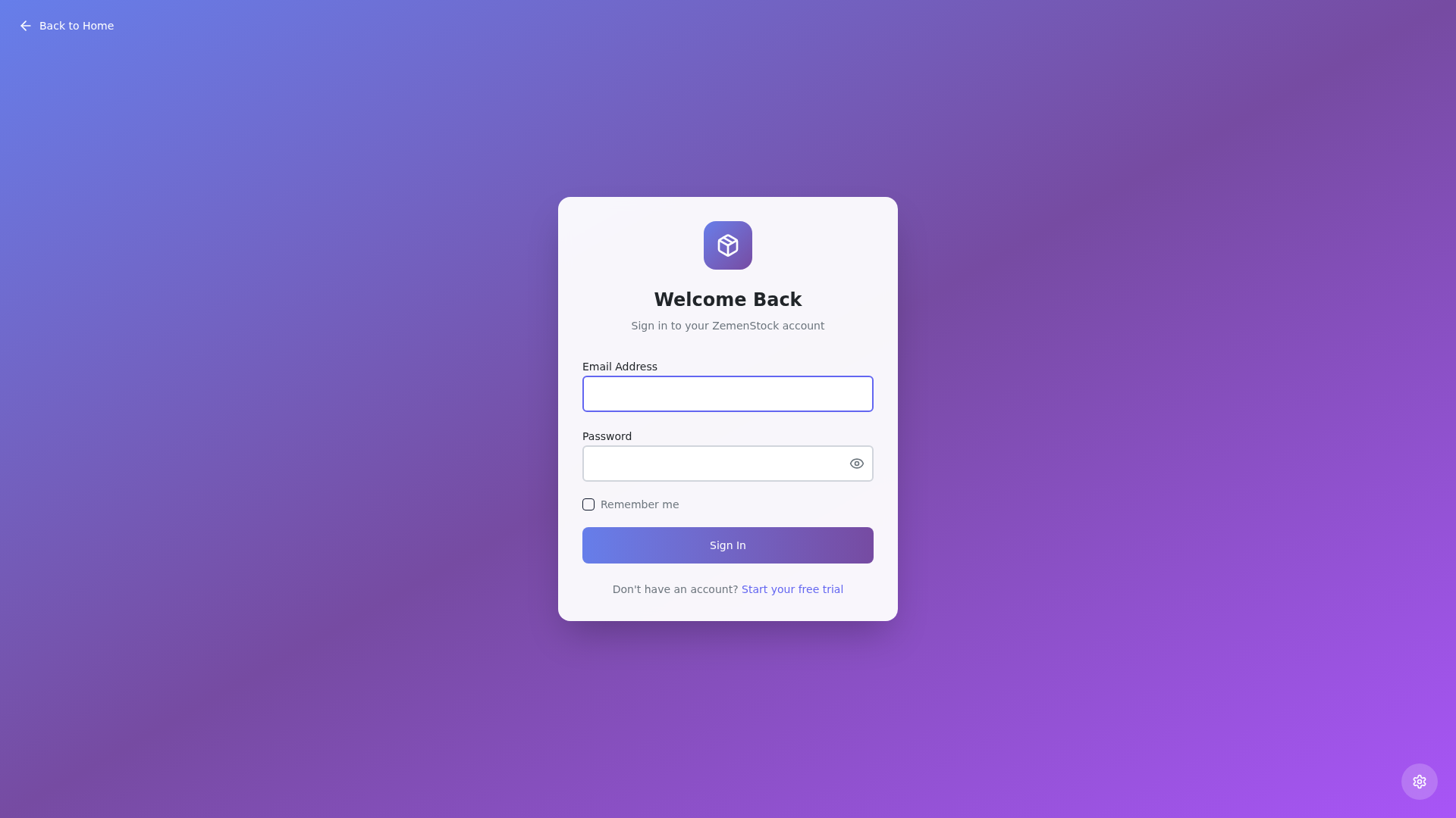 ZemenStock Login Page Clone - CodeRocket | Tailwind AI Component ...