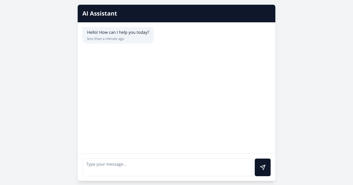AI Chat Box with User Input and Rounded Chat Bubbles - CodeRocket
