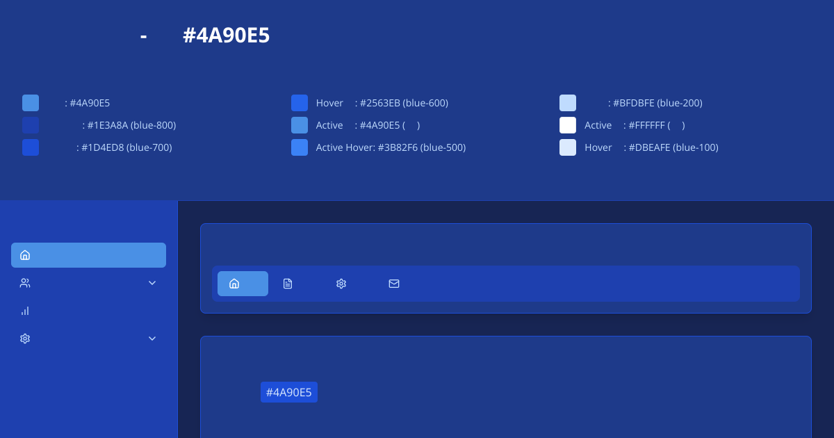 Menu Color Scheme with Vertical and Horizontal Examples - CodeRocket