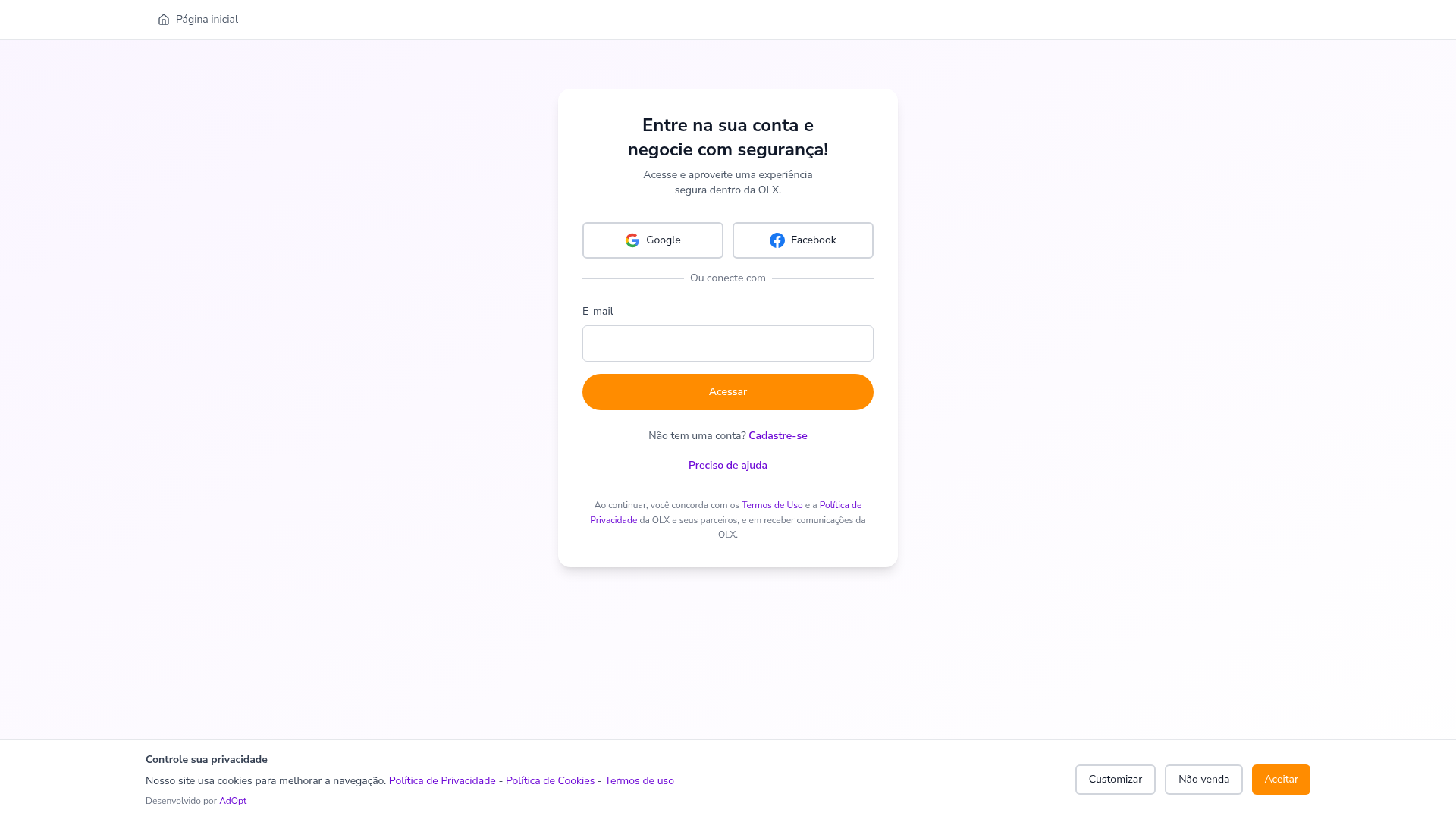 OLX Login Page Clone - CodeRocket | Tailwind AI Component | CodeRocket