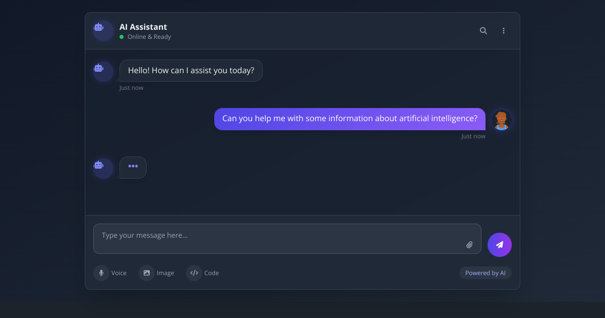 Modern and elegant ChatGPT-inspired chat interface - CodeRocket