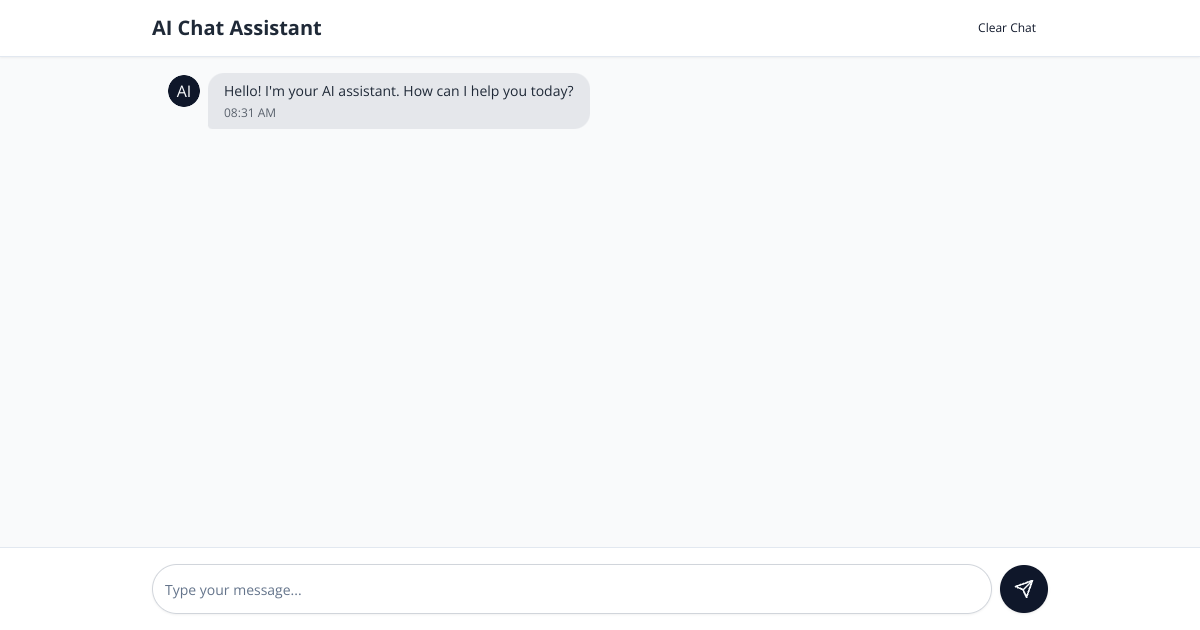 Modern AI Chat Interface with Rounded Elements - CodeRocket